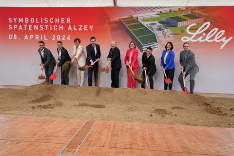 Olaf Scholz setzt Spatenstich für Eli Lilly in Alzey