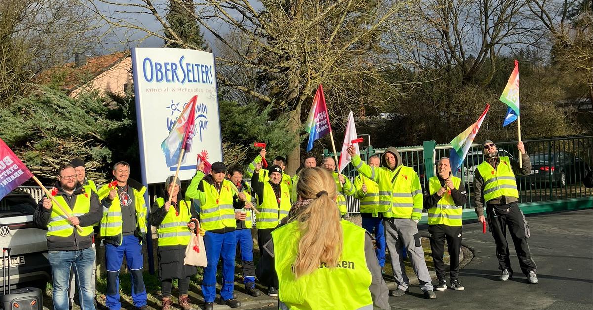 Warnstreik beim „OberSelters Mineralbrunnen“