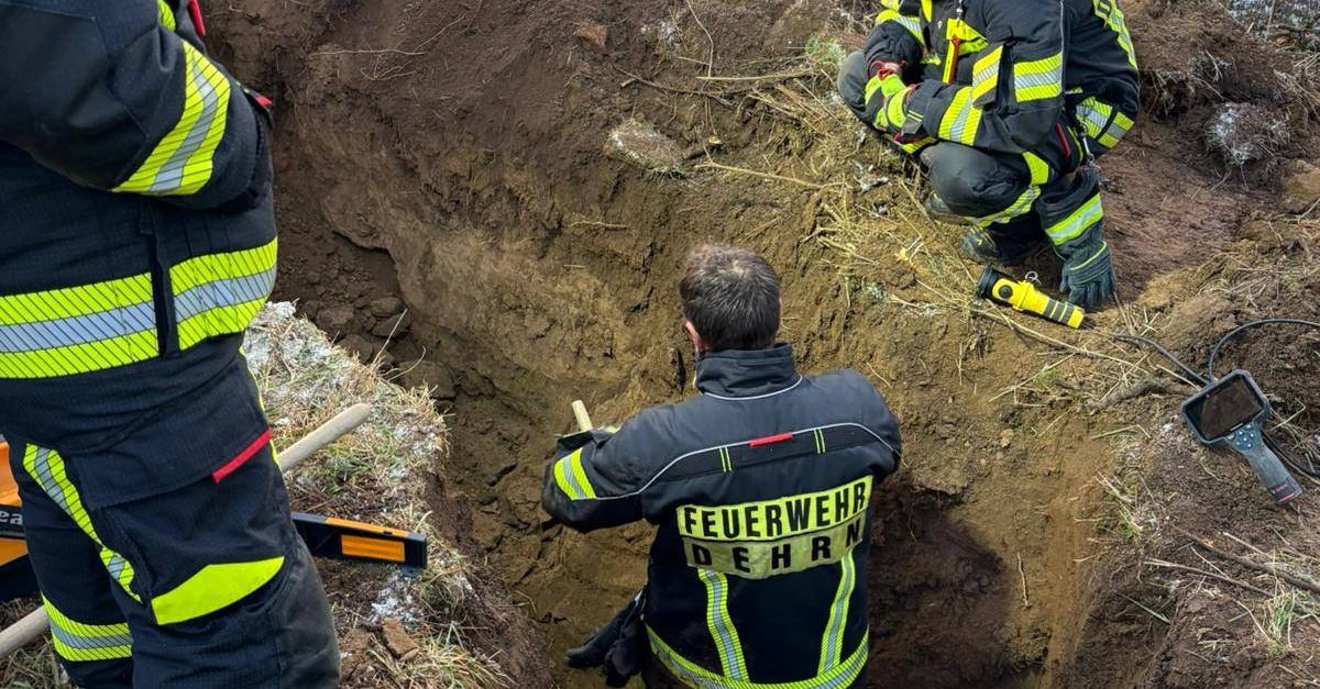 Feuerwehr Dehrn rettet Hund aus Fuchsbau