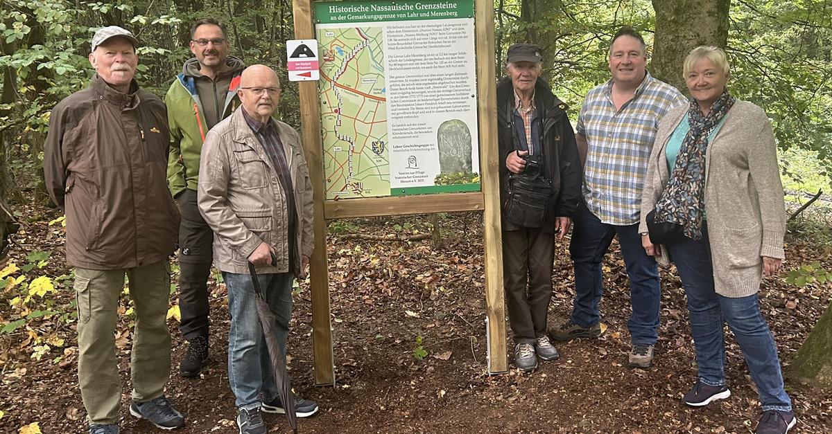 Schautafel zeigt die Geschichte der Grenzmale in Lahr