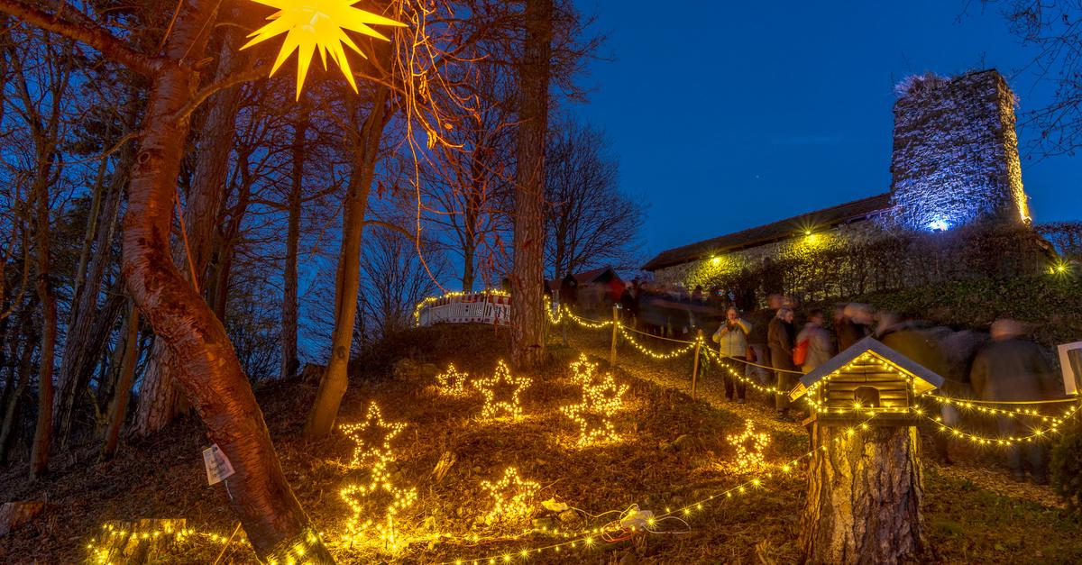 Mittelalterlicher Weihnachtsmarkt auf der Burgruine Hatzfeld