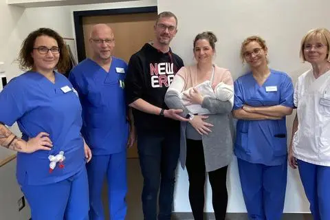 Nico Messner ist das 500. Baby im Krankenhaus Frankenberg
