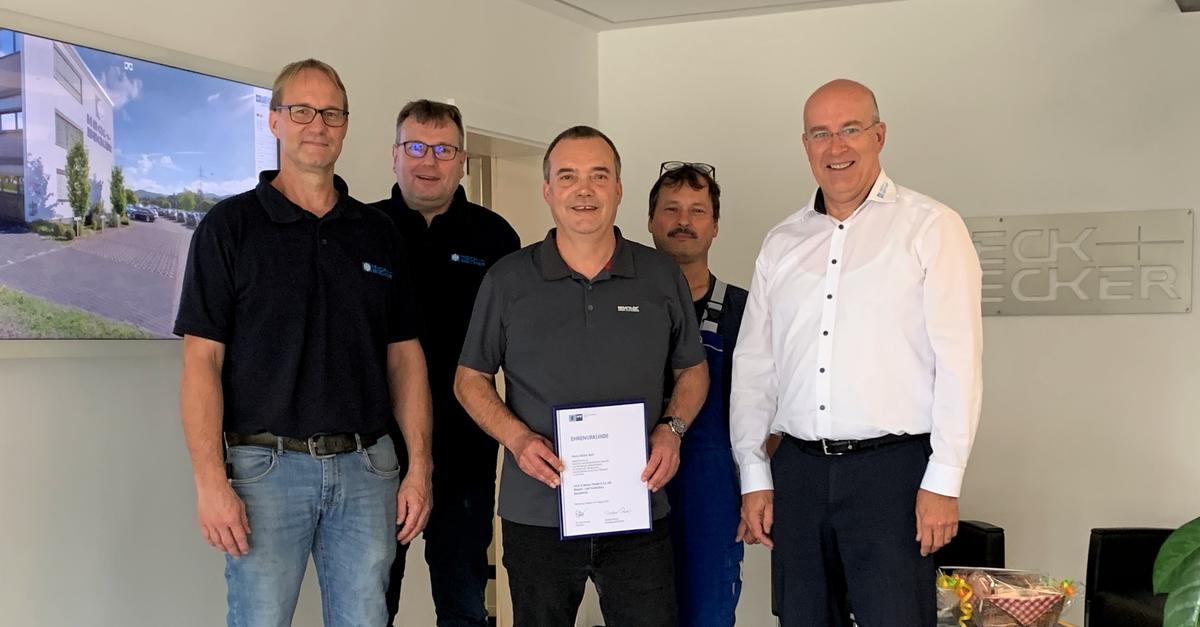 Stefan Burk aus Frechenhausen ist seit 40 Jahren bei Heck+Becker