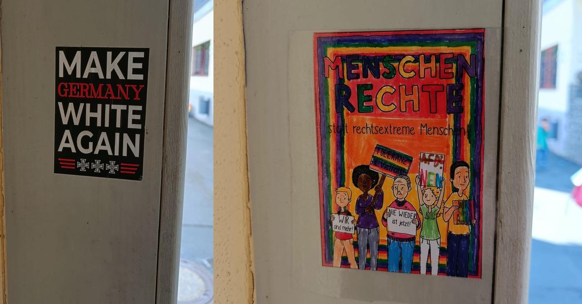 Rechtsradikale Parolen in Holzhausen: Kinder halten dagegen
