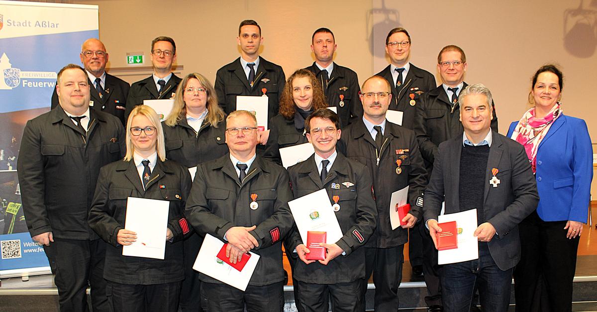 Langjährige Aktive der Feuerwehr Aßlar geehrt