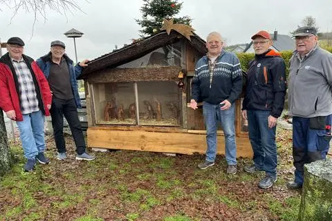 Das Jesuskind zieht in Waldaubachs neue Krippe ein
