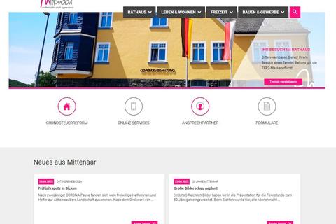 Mittenaar geht online