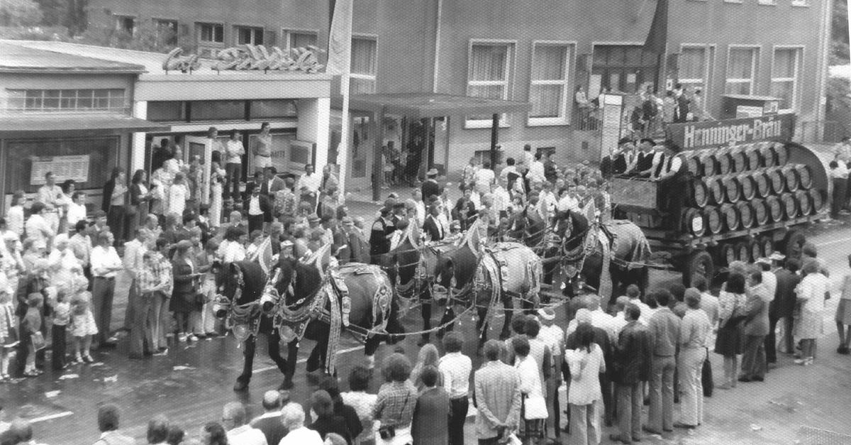 Ein Festzug auf dem Karl-Kellner-Ring
