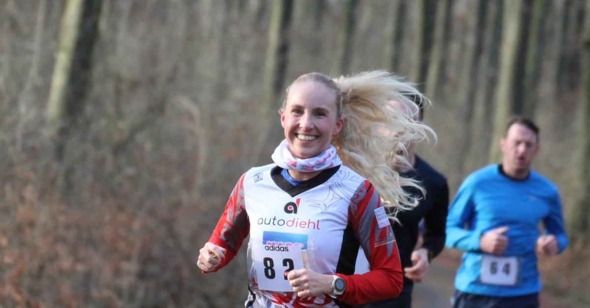 Jessica Lewerenz läuft auch über 15 Kilometer vorneweg