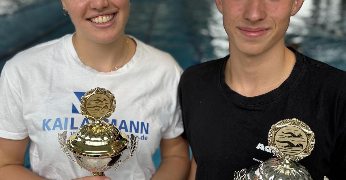 Clara Connert und Phil Rademann schwimmen ganz nach vorne